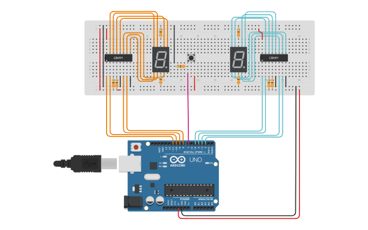 Circuit design RTM 02_No 2B_M Ibnu Darajat Salam_41421110118 | Tinkercad