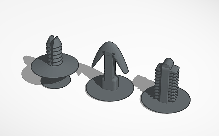 3D design Plastic Snap Clips - Tinkercad