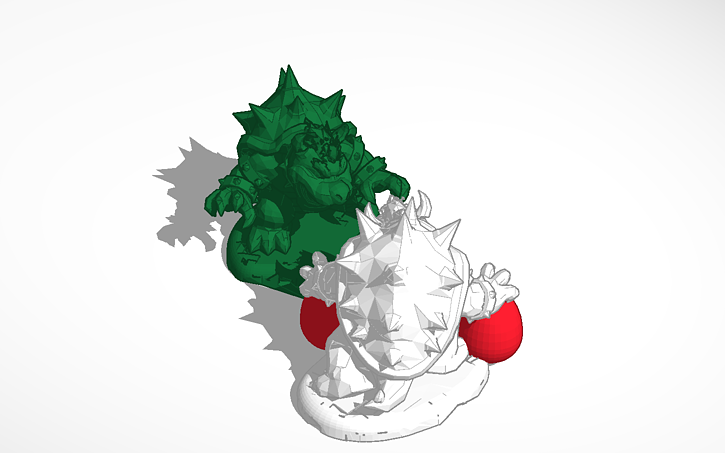 3D design Red Egg BowZer vs Bowser - Tinkercad