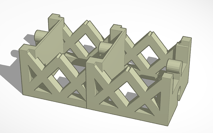 3D design Wooden train track double overpass - Tinkercad