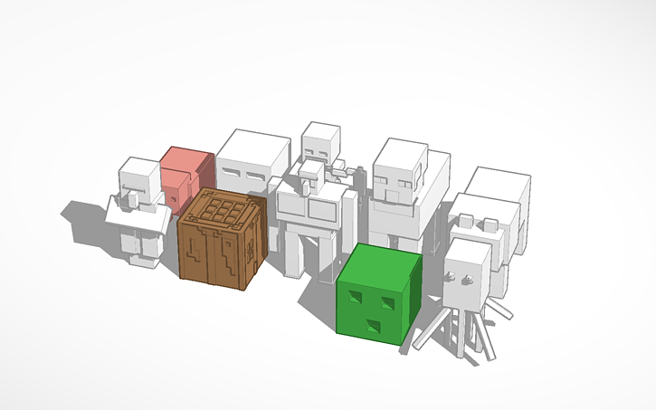 3D design minecraft mob | Tinkercad