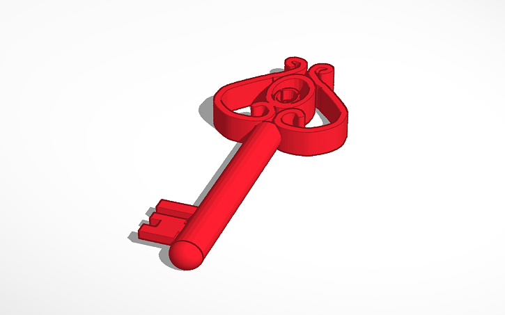 3D design Antique key - Tinkercad