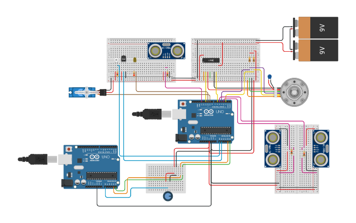 Circuit design Autonomous Car Presentation - Tinkercad