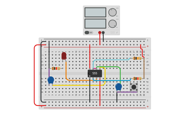 Circuit design Temporizador - Tinkercad