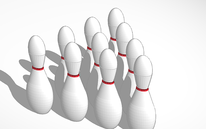 3D design Copy of Bowling Pin - Tinkercad