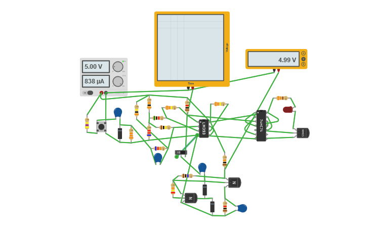 Circuit Design Pulse Test Tinkercad
