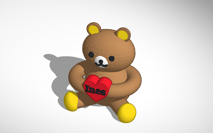 3D design Teddy Bear - Tinkercad