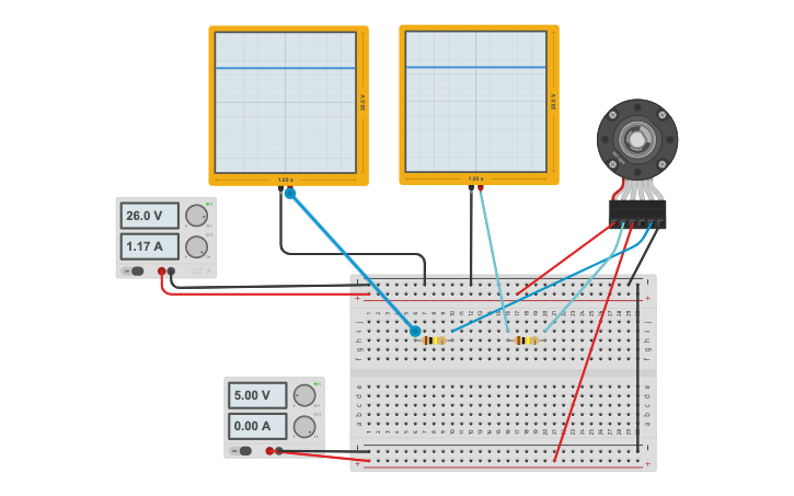 Circuit Design Encoder Motor Tinkercad