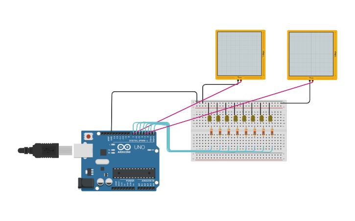 Circuit design Ejemplo clase - Timers | Tinkercad