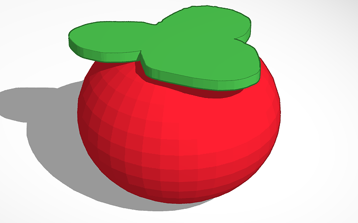 3D design tomato - Tinkercad