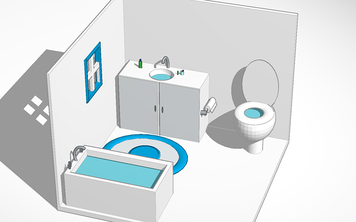 3D design Bathroom #2 - Tinkercad