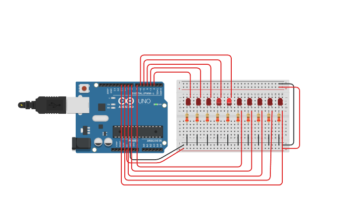 Circuit design Task 28: Arrays - Tinkercad