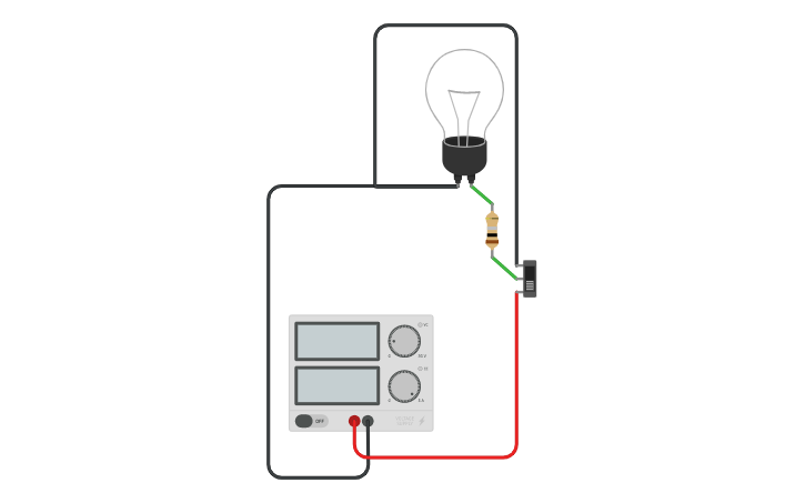 Circuit design LED LAMP USING SLIDE SWITCH AND RESISTOR jusley | Tinkercad