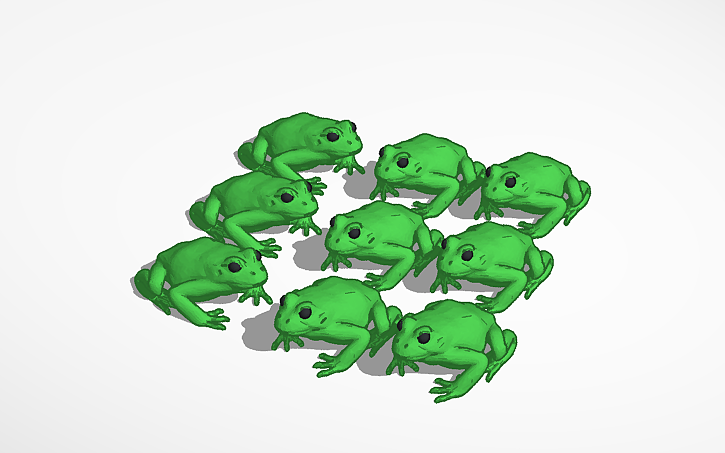 3D design frogs - Tinkercad