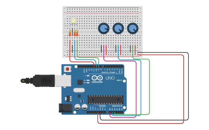 Circuit design Led RGB (map) - André Nunes - Tinkercad