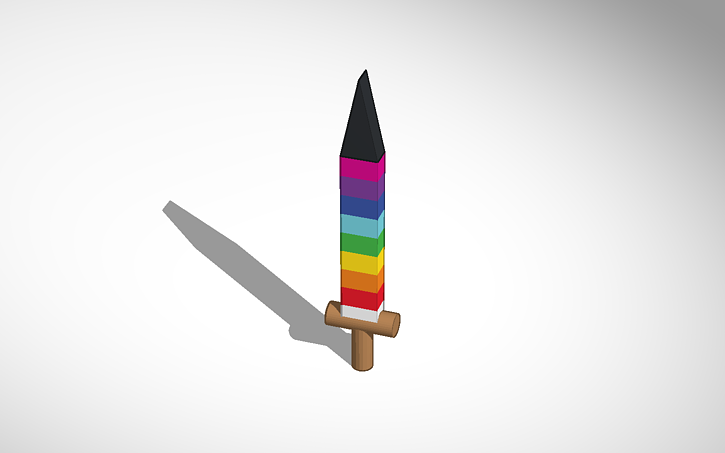 3D design Epic Neon Rainbow Sword | Tinkercad