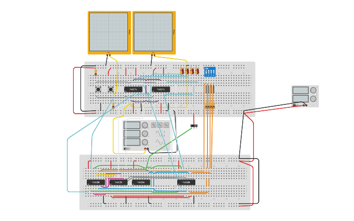 Circuit design PISO Shift/load | Tinkercad