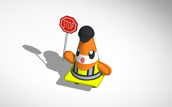 3D design Crossing Guard Cone - Tinkercad