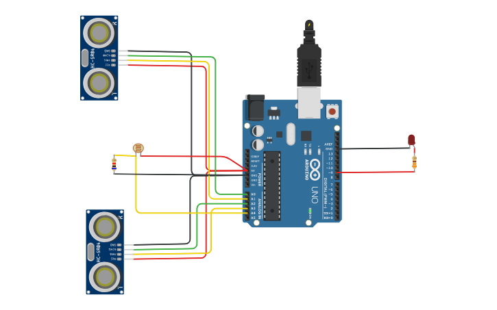 Circuit Design Automatic Light Control Tinkercad