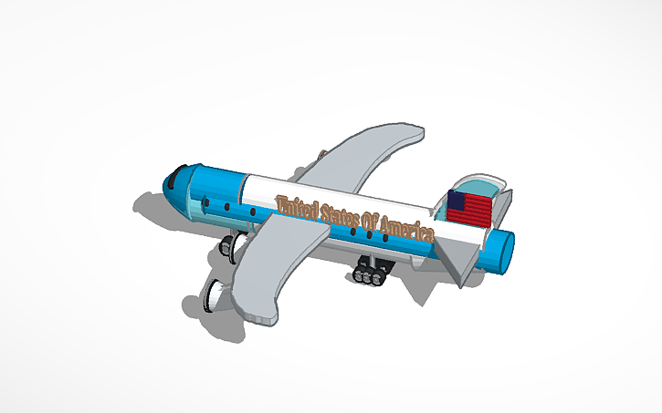 3D design Air Force One Plane - Tinkercad