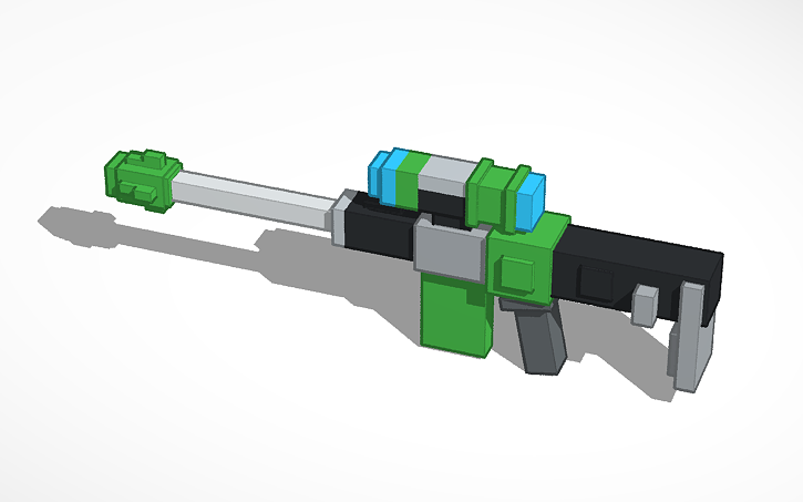 3D design block sniper rifle | Tinkercad