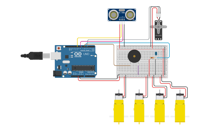 Circuit design Smart Car Prototype - Tinkercad