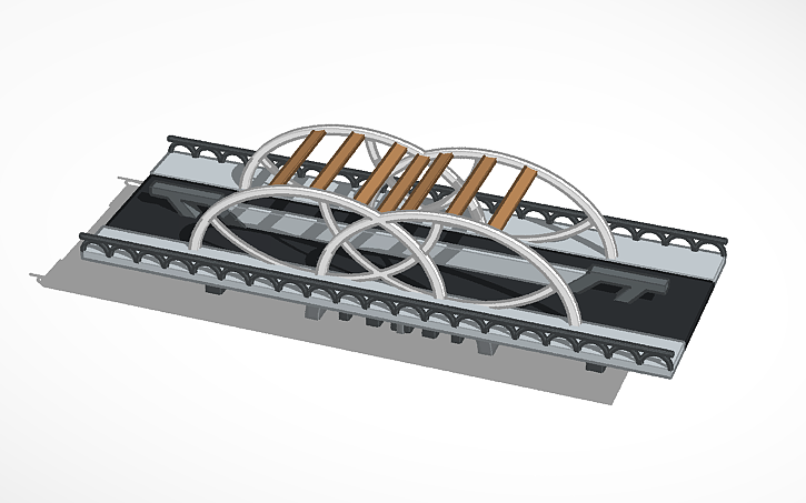 3D design Arch Bridge - Tinkercad