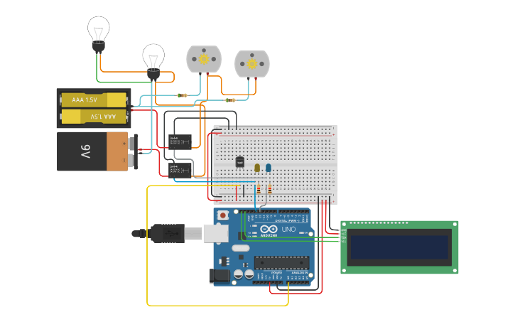 Circuit design AV3 COM I2C BASEADO EM MCP | Tinkercad