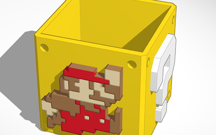3D design Planter: Mario Block | Tinkercad