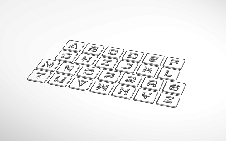 3D design Alphabet - Tinkercad