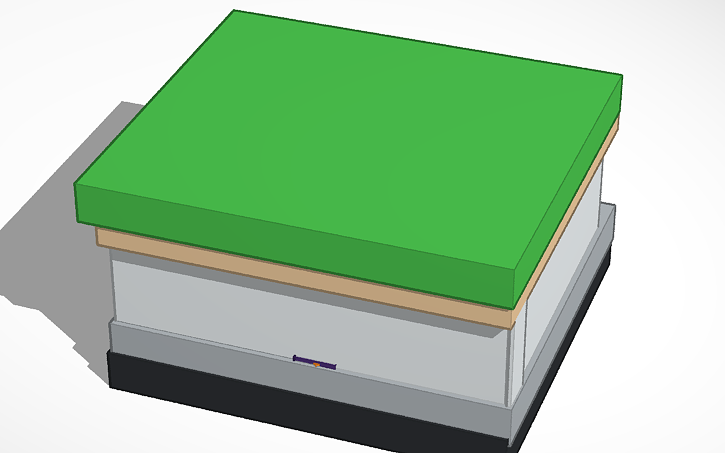 3D design Minecraft layers zoom in - Tinkercad