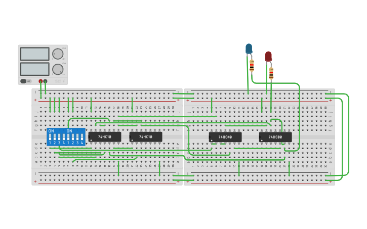 Circuit design Realization of Asynchronous JK-Flip Flop | Tinkercad