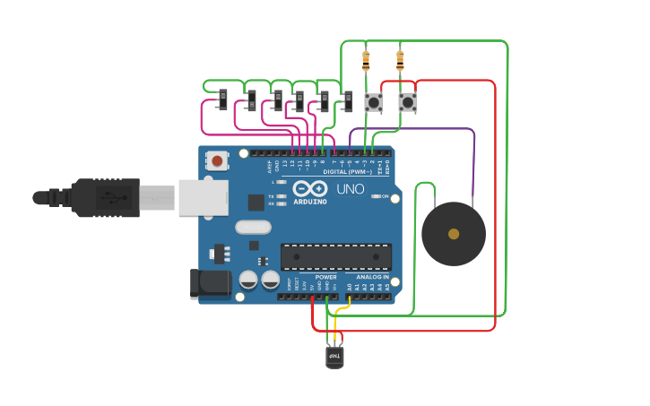 Circuit design relogio_digital_Arduino | Tinkercad