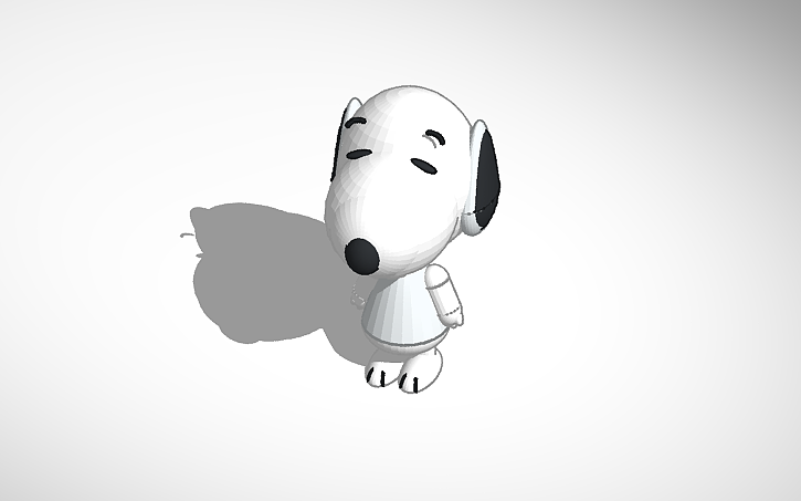 3D design Snoopy (Peanuts) - Tinkercad