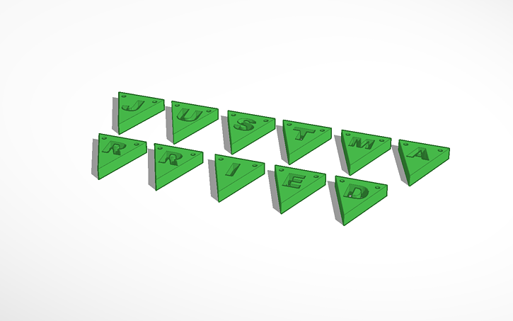 3D design Just Married Banner - Tinkercad