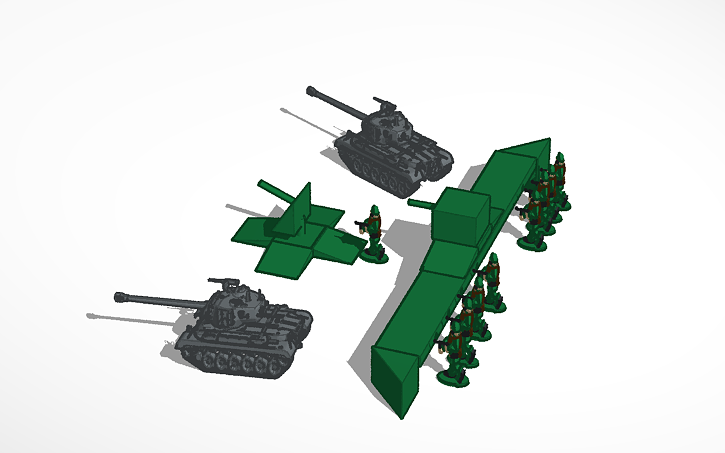 3D design army bunker - Tinkercad