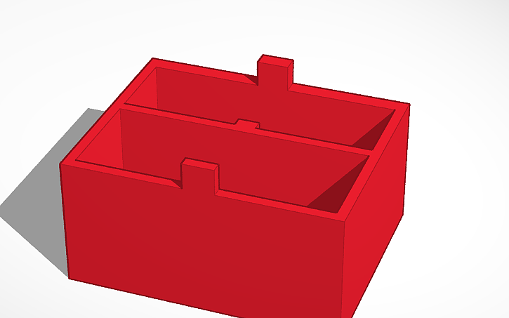 3D design Lithium battery box - Tinkercad