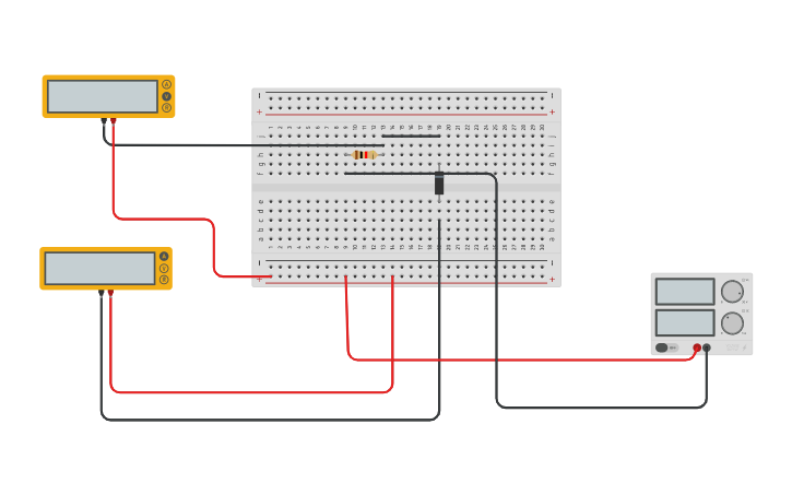 Circuit design P-N reverse - Tinkercad