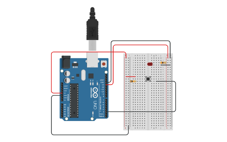 Circuit design Buttons - Tinkercad