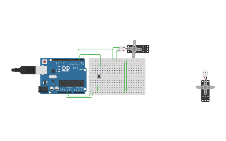 Circuit design Act_Servomotor, CCM - Tinkercad
