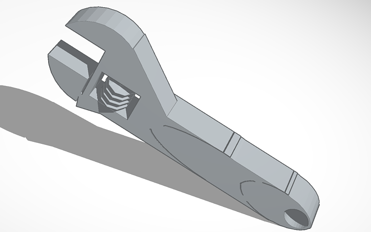3D design cresent wrench - Tinkercad