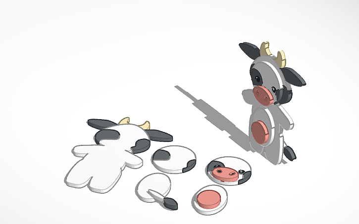 3D design Cow - Tinkercad