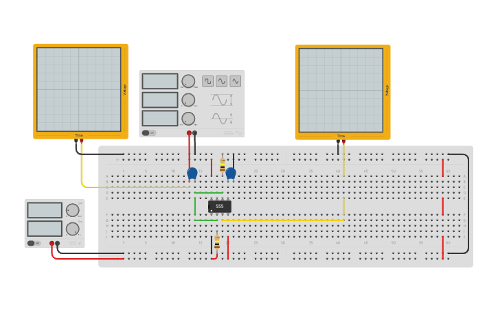 Circuit design Schimtt Trigger | Tinkercad