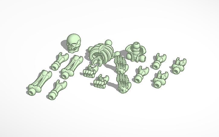 3D design All the skeleton parts (completely fixable after 3D printed ...