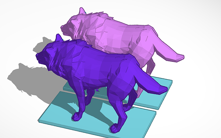 3D design wolf - Tinkercad