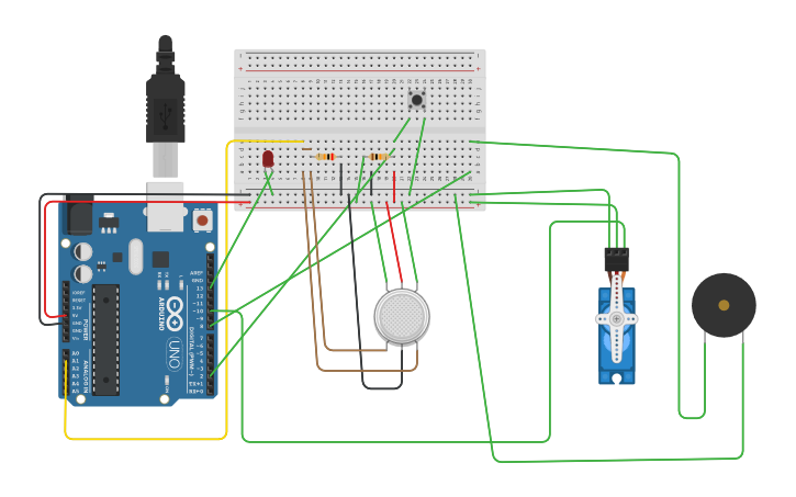 Circuit Design Alcohol Detector Tinkercad