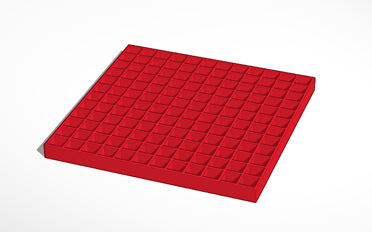 3D design 12x12 maze - Tinkercad