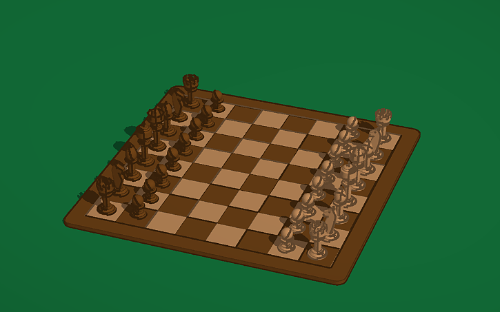 3D design Chess Set - Tinkercad