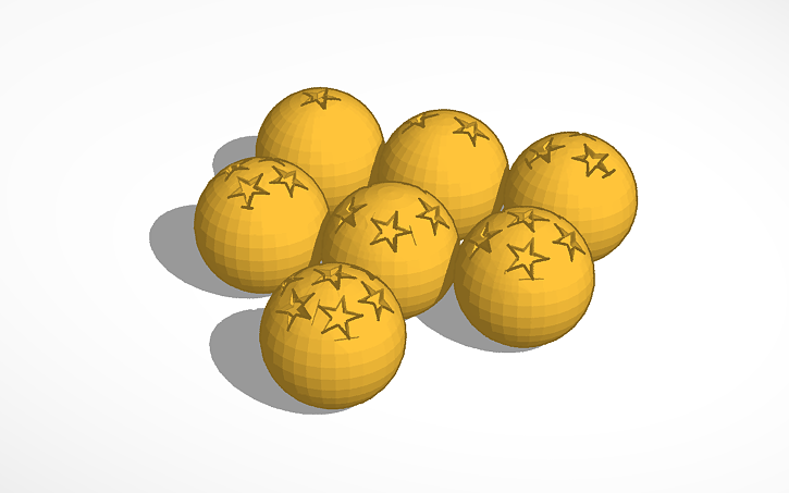 3D design Dragon Ball Keychains | Tinkercad