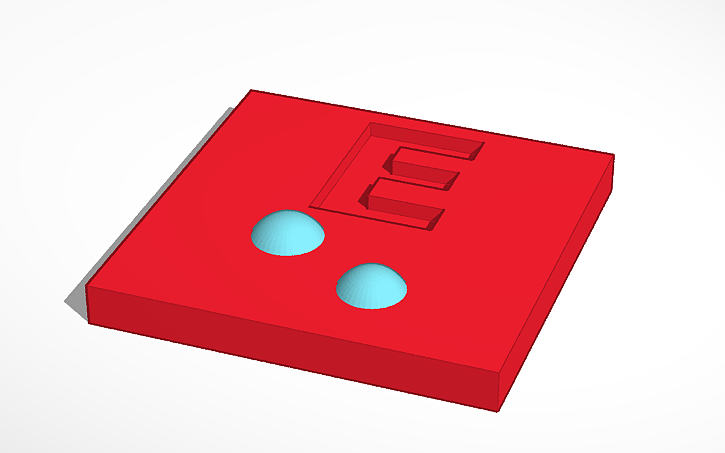 3D design E tile | Tinkercad